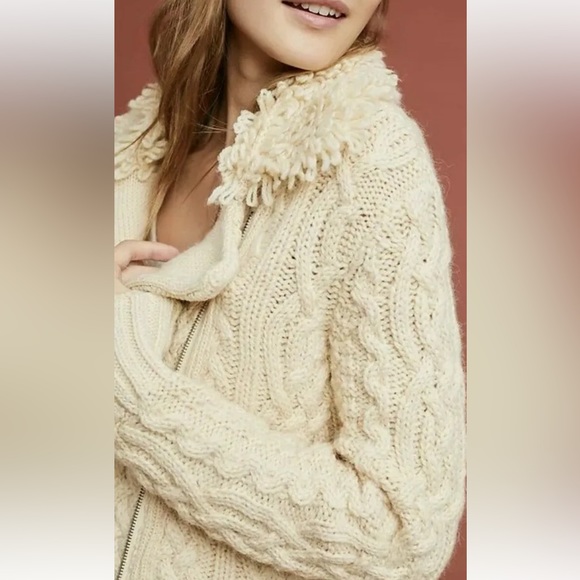 Anthropologie | Sweaters | Anthro Moth Cable Knit Cardigan Sweater Size ...